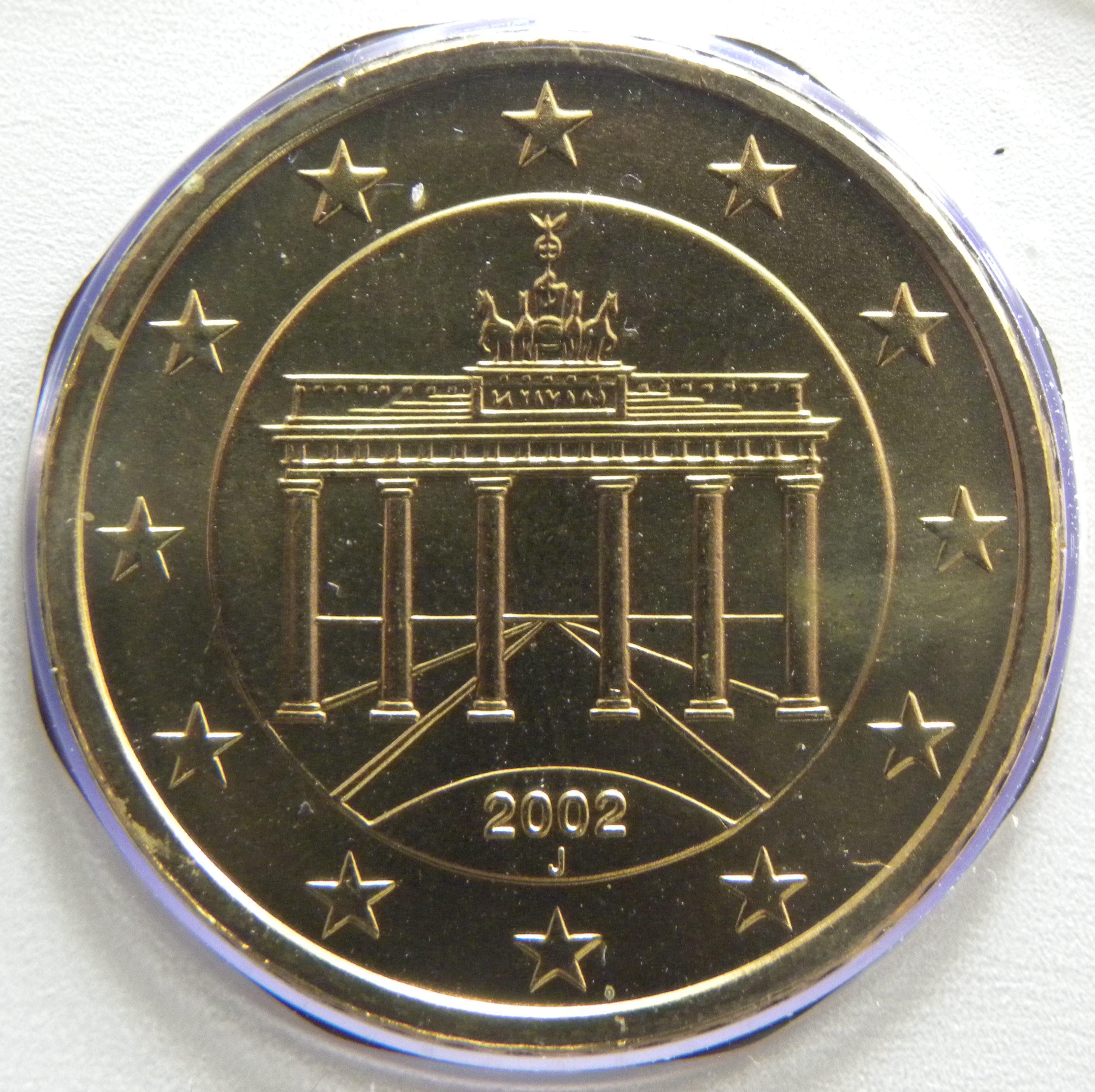 Euro coins from 2002