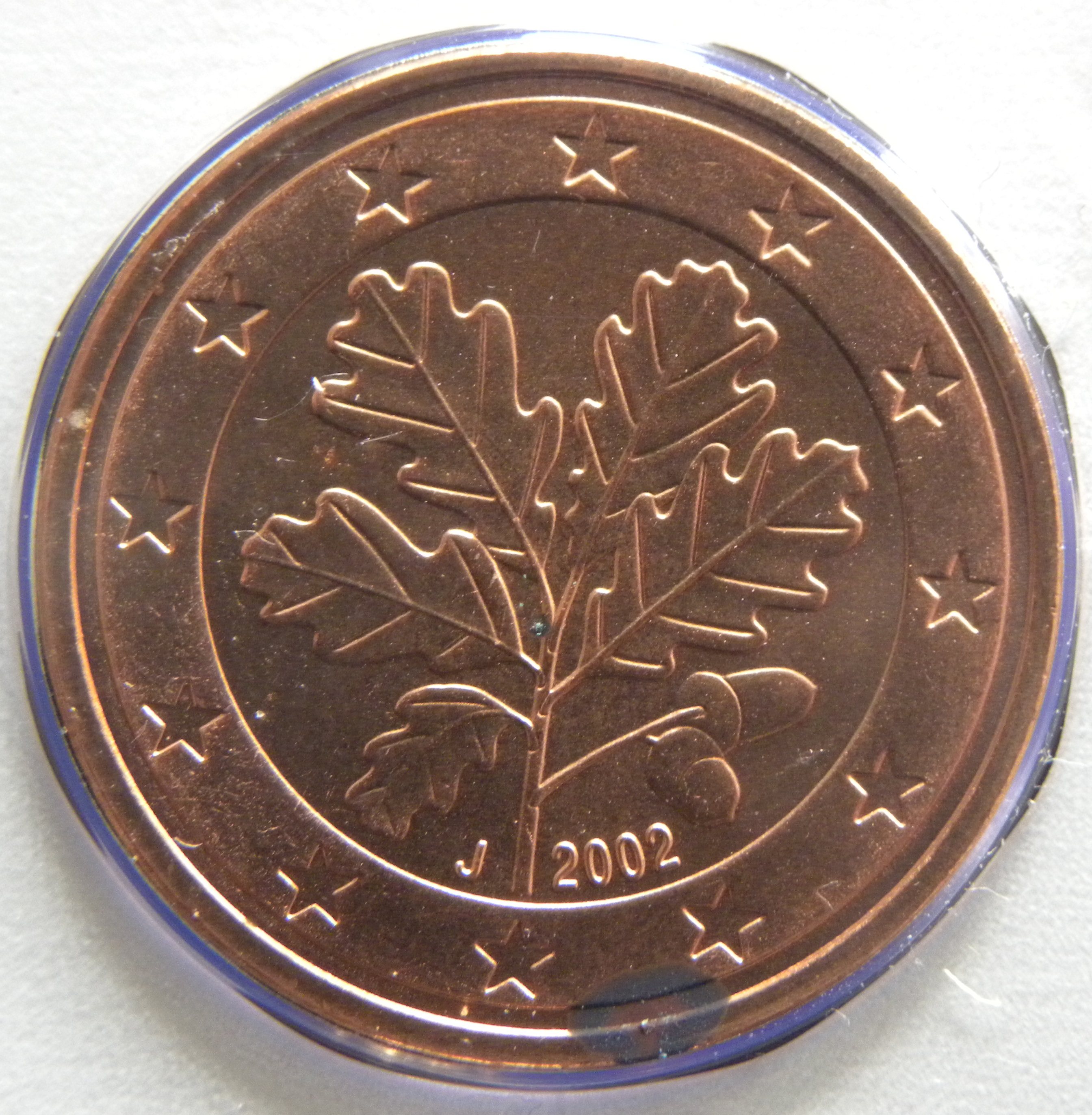 Euro coins from 2002