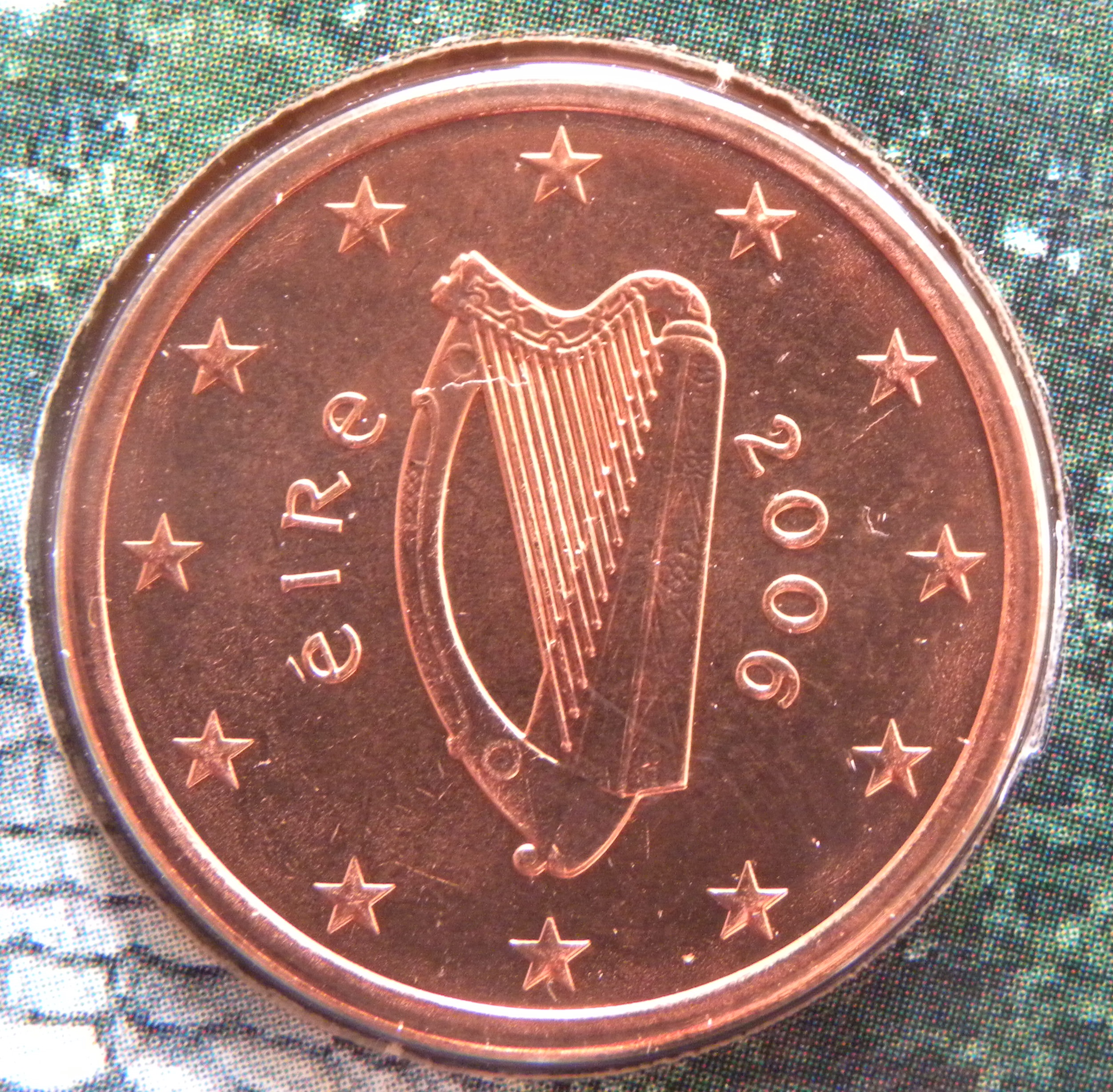 Euro coins from Ireland